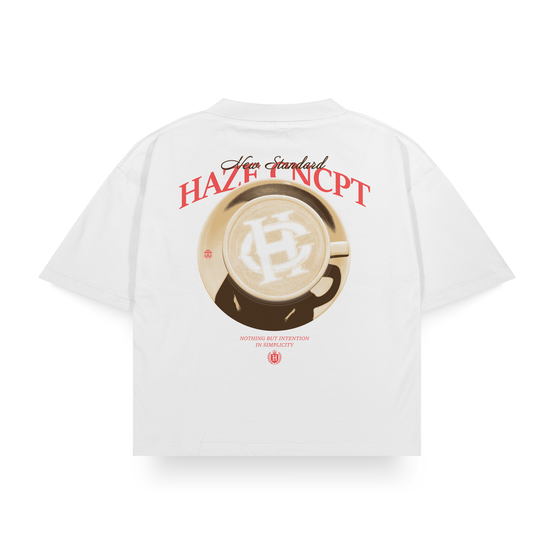 "Foam" White Boxy Fit Tee – Haze Concept